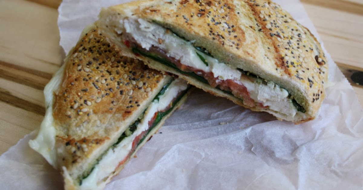 Pressed Chicken Pesto Sandwich