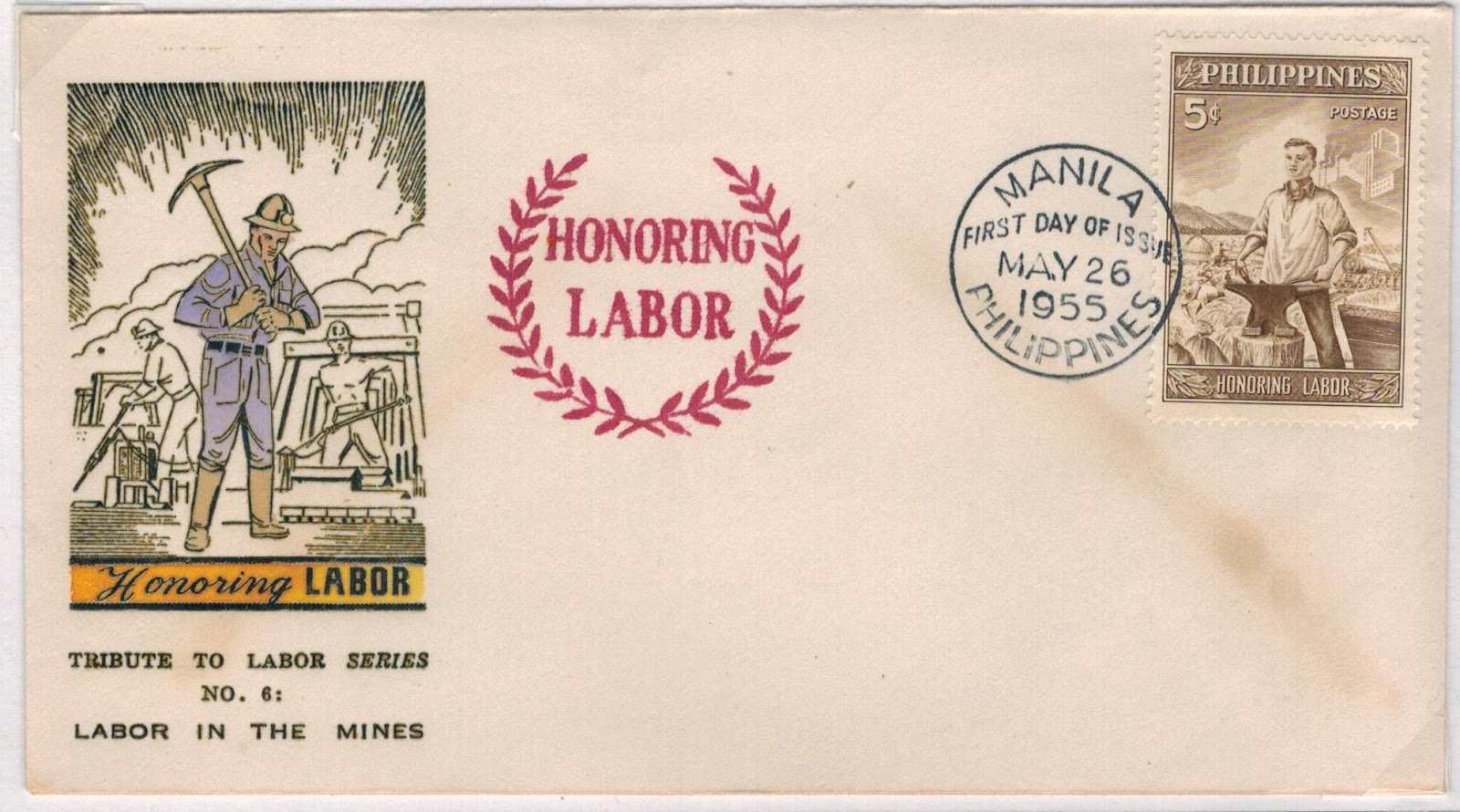 Philippine Republic Stamps : 1955 Labor-Management Conference