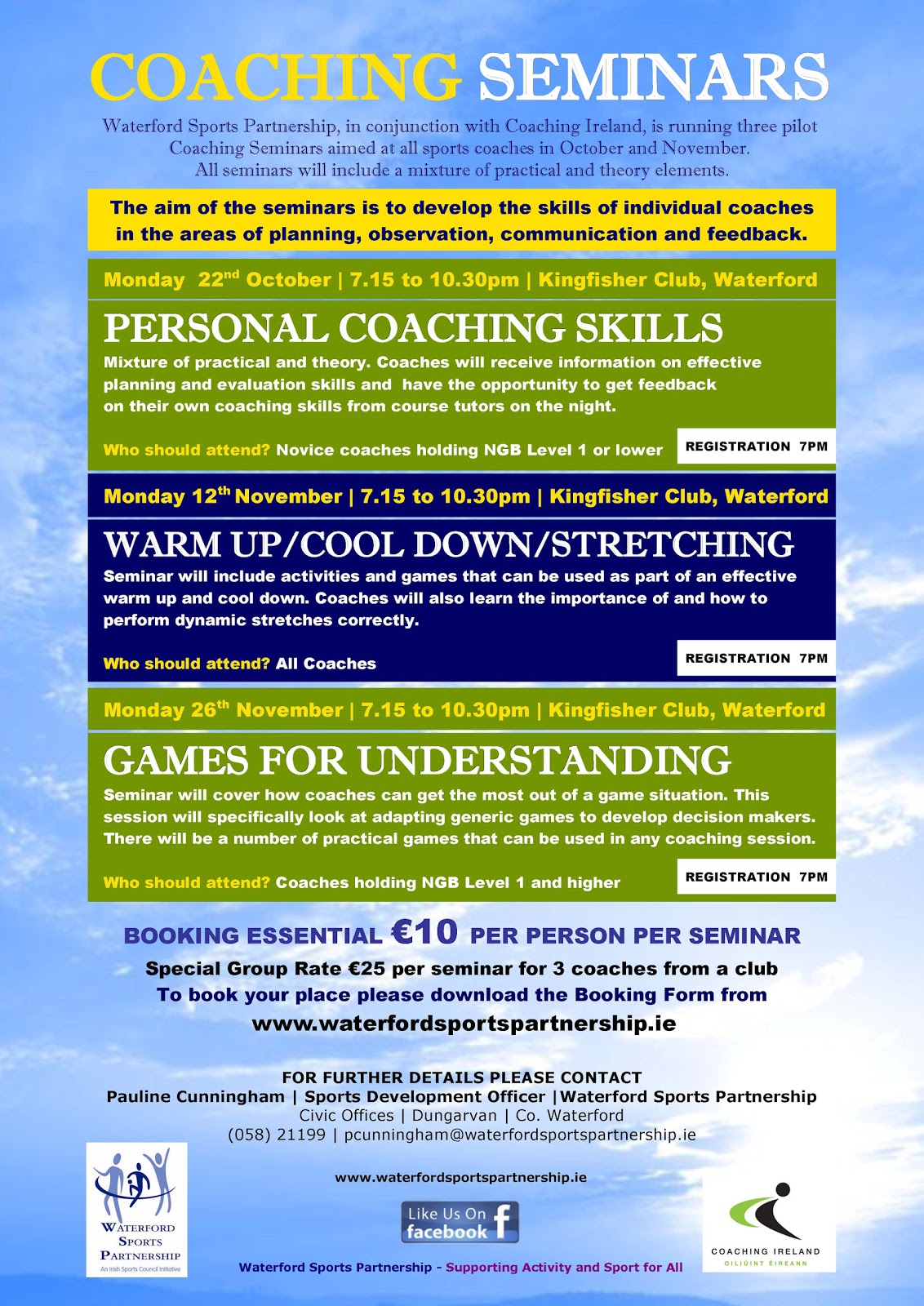Waterford Sports Partnership: Coaching Seminars - Personal Coaching ...