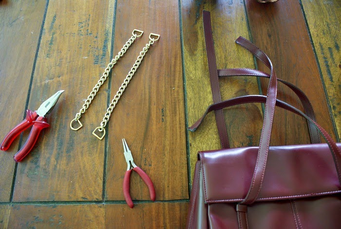 DIY BURGUNDY CHAIN BAG - Francine's Place Blog