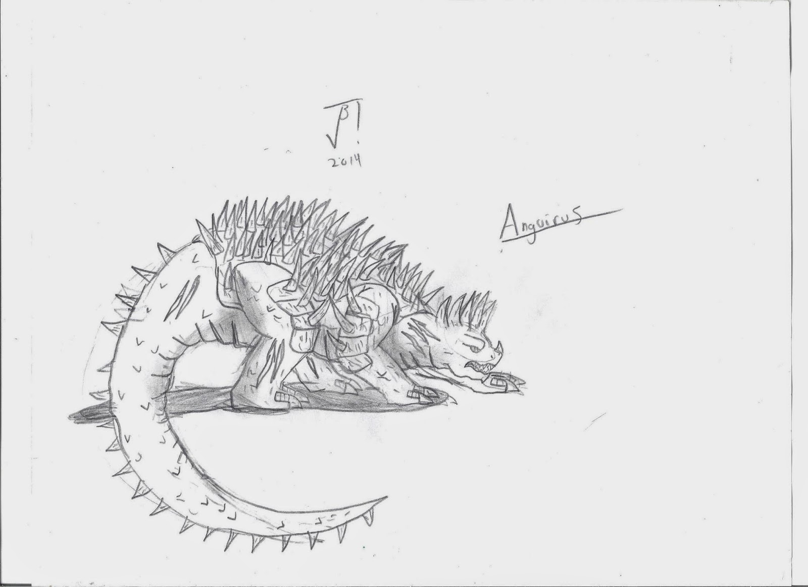 Godzilla Forever: Anguirus drawing