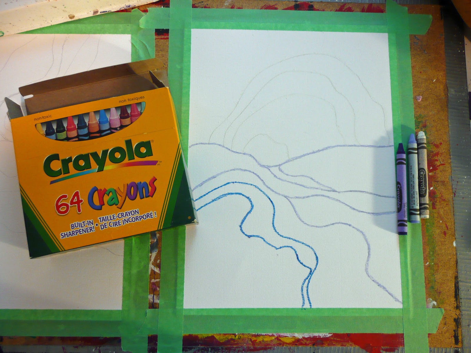 that artist woman: Painting in the style of Ted Harrison