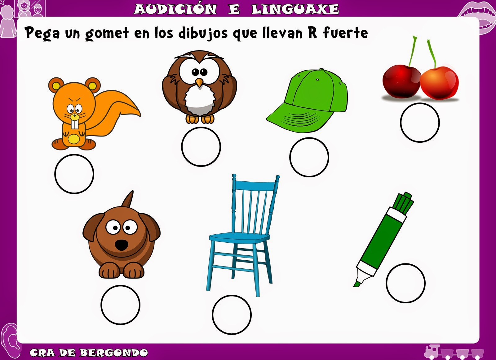 Aula virtual de audición y lenguaje: Fichas de la R fuerte