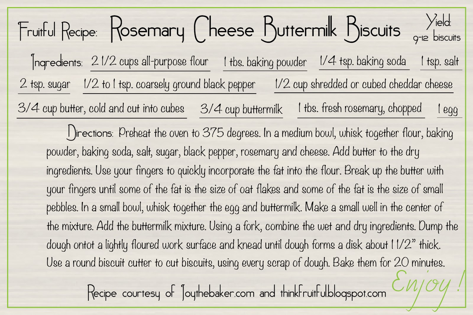 Fruitful: Recipe Cards and Series