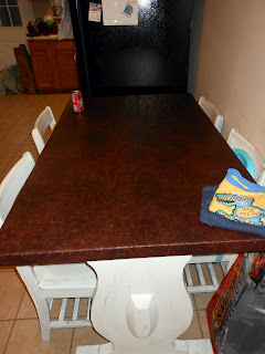 The Daugherty Mama's Adventures: Giving Our Table A Face Lift