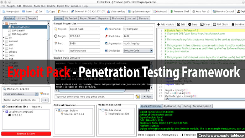 Exploit Pack Penetration Testing Framework Exploitable — Cyber Security News And Hacking Tools