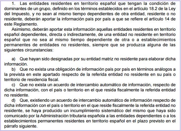 Información país por país de grupos de entidades: modelo 231 ...