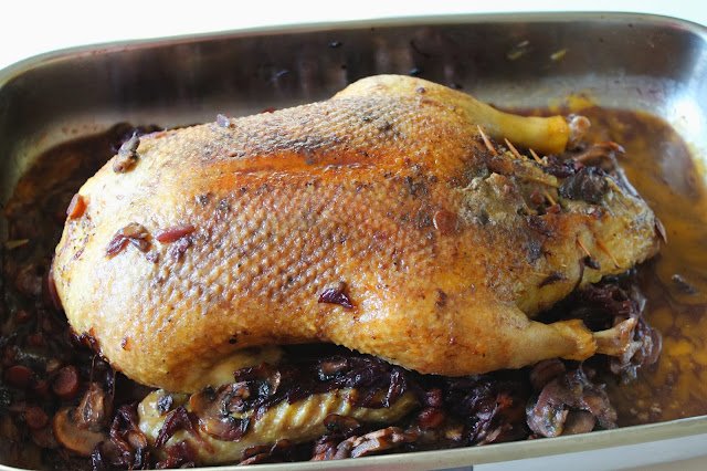 sweet&sour: Anatra ripiena al vino rosso con funghi e sciroppo d'acero