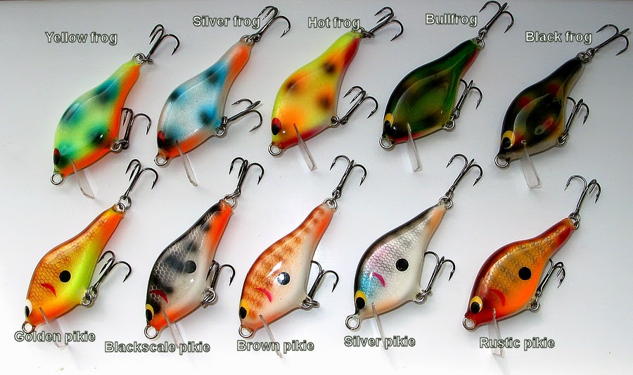 MH custom lures: Lure colour charts
