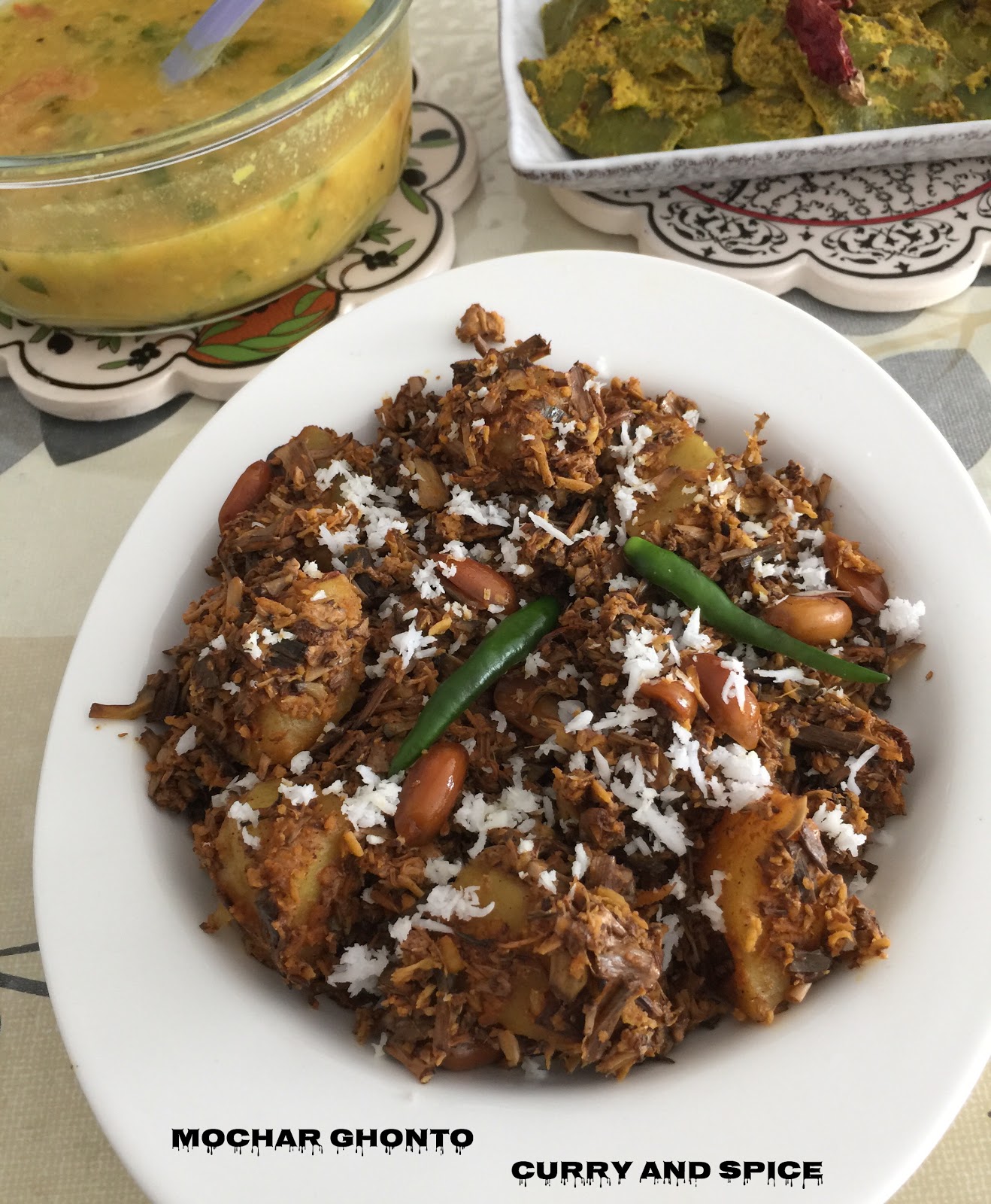 CURRY AND SPICE: MOCHAR GHONTO [BANANA BLOSSOM VEGGIE]
