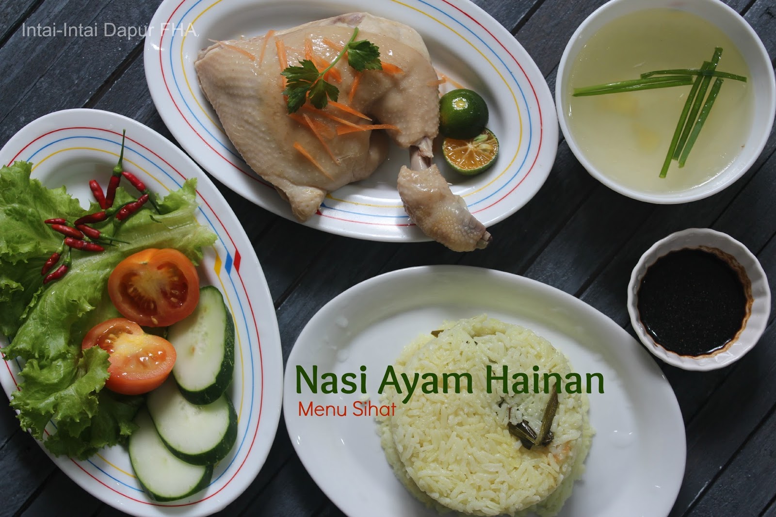 NASI AYAM HAINAN... menu sihat - FHA Selemak Santan