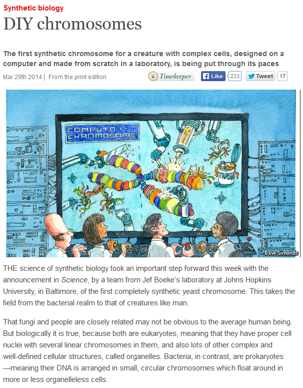 Genomic Entertainment: "DIY Chromosomes"