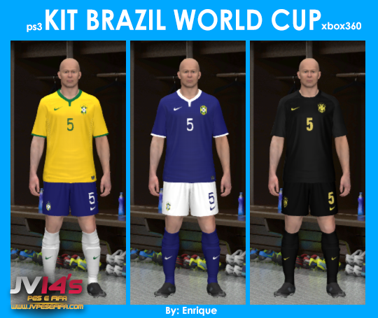 world of Gaming and technology : PES 2014 : Kits Seleção Brasileira ...