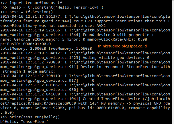 Cara install Tensorflow pada Windows - Thinkstudio21