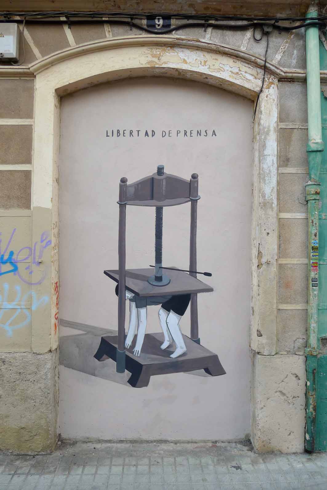 Escif New Street Piece In Valencia, Spain – StreetArtNews