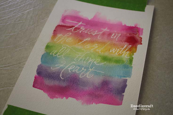 Watercolor Word Art with Frisket!
