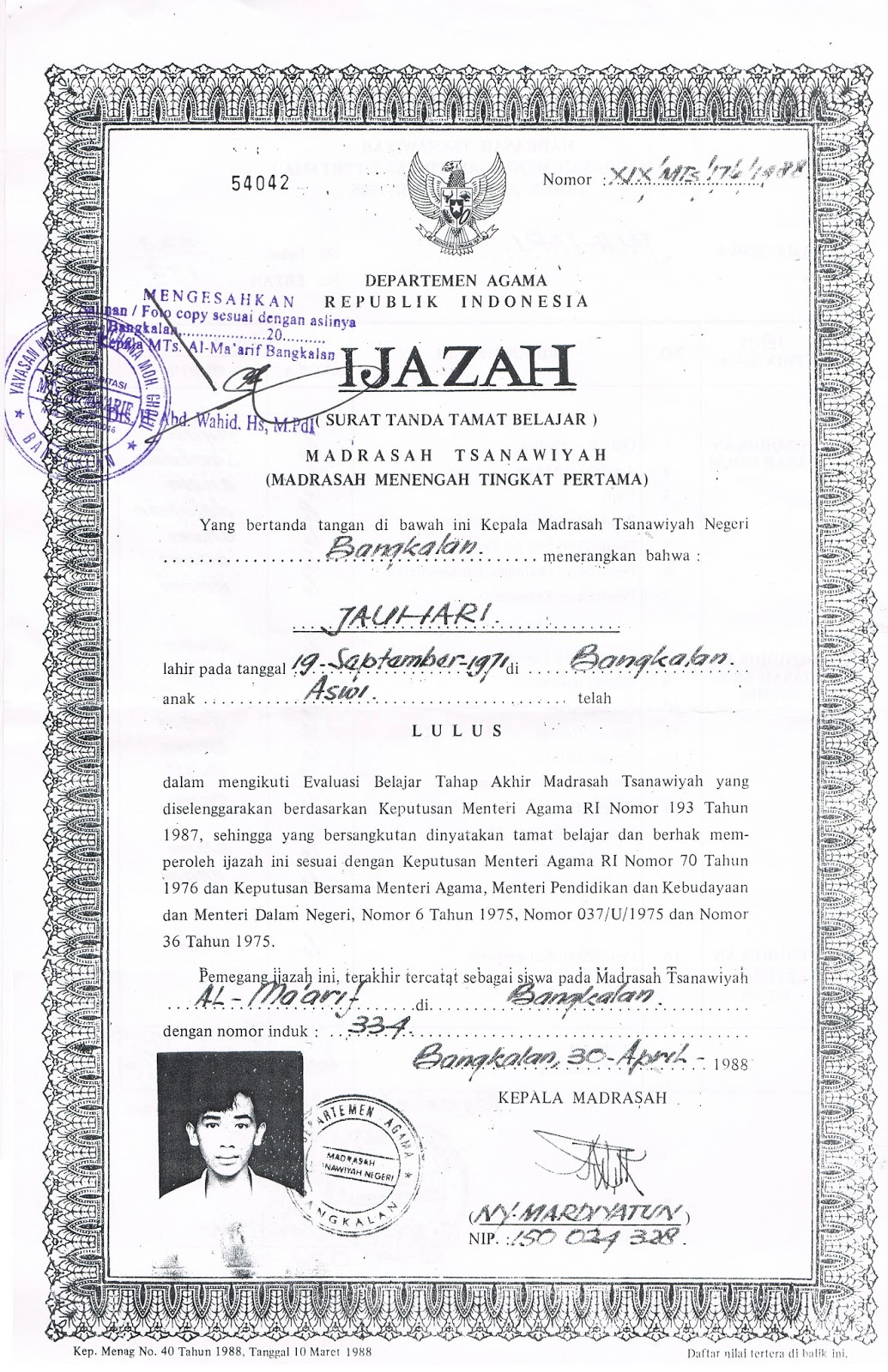 ..SEKSI PENDIDIKAN MADRASAH KABUPATEN BANGKALAN..: KEWENANGAN ...