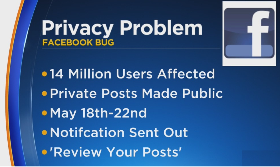 Chesbro On Security Facebook Software Glitch Made Private Posts Public