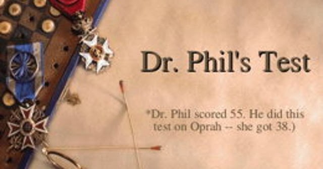 Τεστ προσωπικότητας του Dr Phil - Η ΔΙΑΔΡΟΜΗ