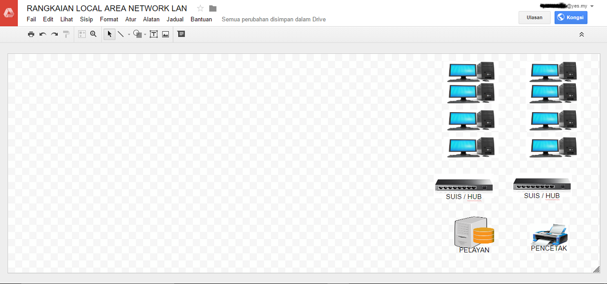 Membina Rangkaian Komputer TMK Tahun 5 dengan Google Drawing + Frog VLE
