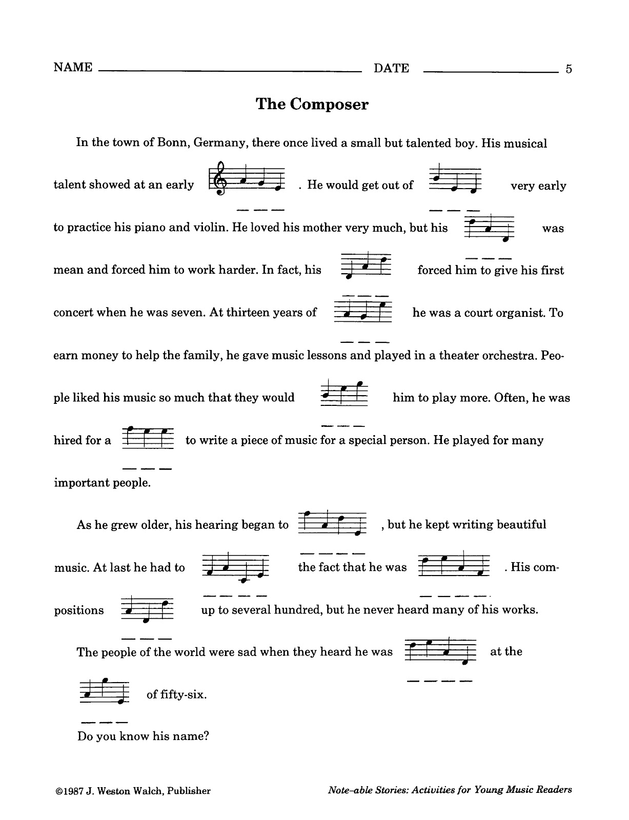 Miss Jacobson's Music: THEORY #6: TREBLE CLEF NOTE READING