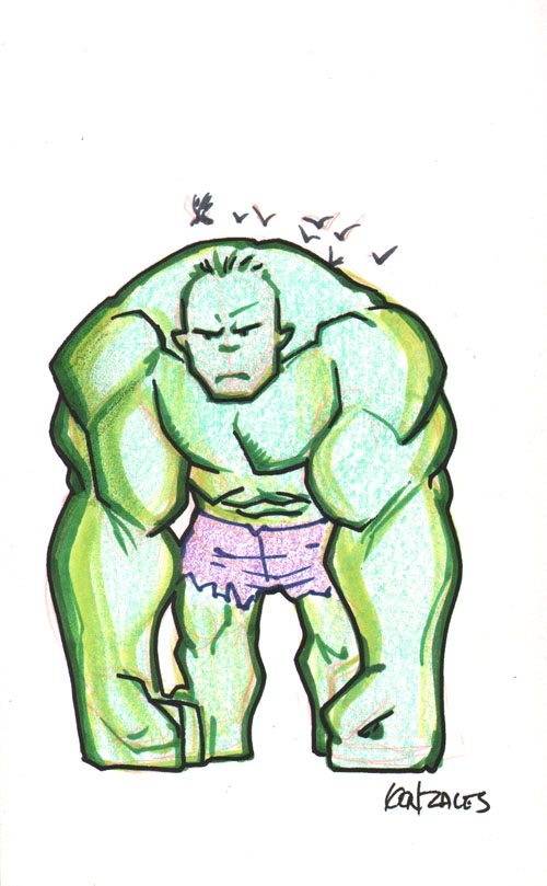 Gene Gonzales' Sketches & Other Silly Stuff: Hulk - Doodle
