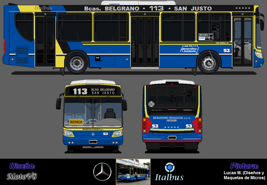 Diseños y Maquetas de Micros: Italbus Tropea - Linea 113