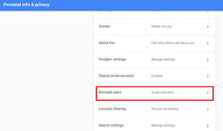 How to manage your Google Account's Blocked Users