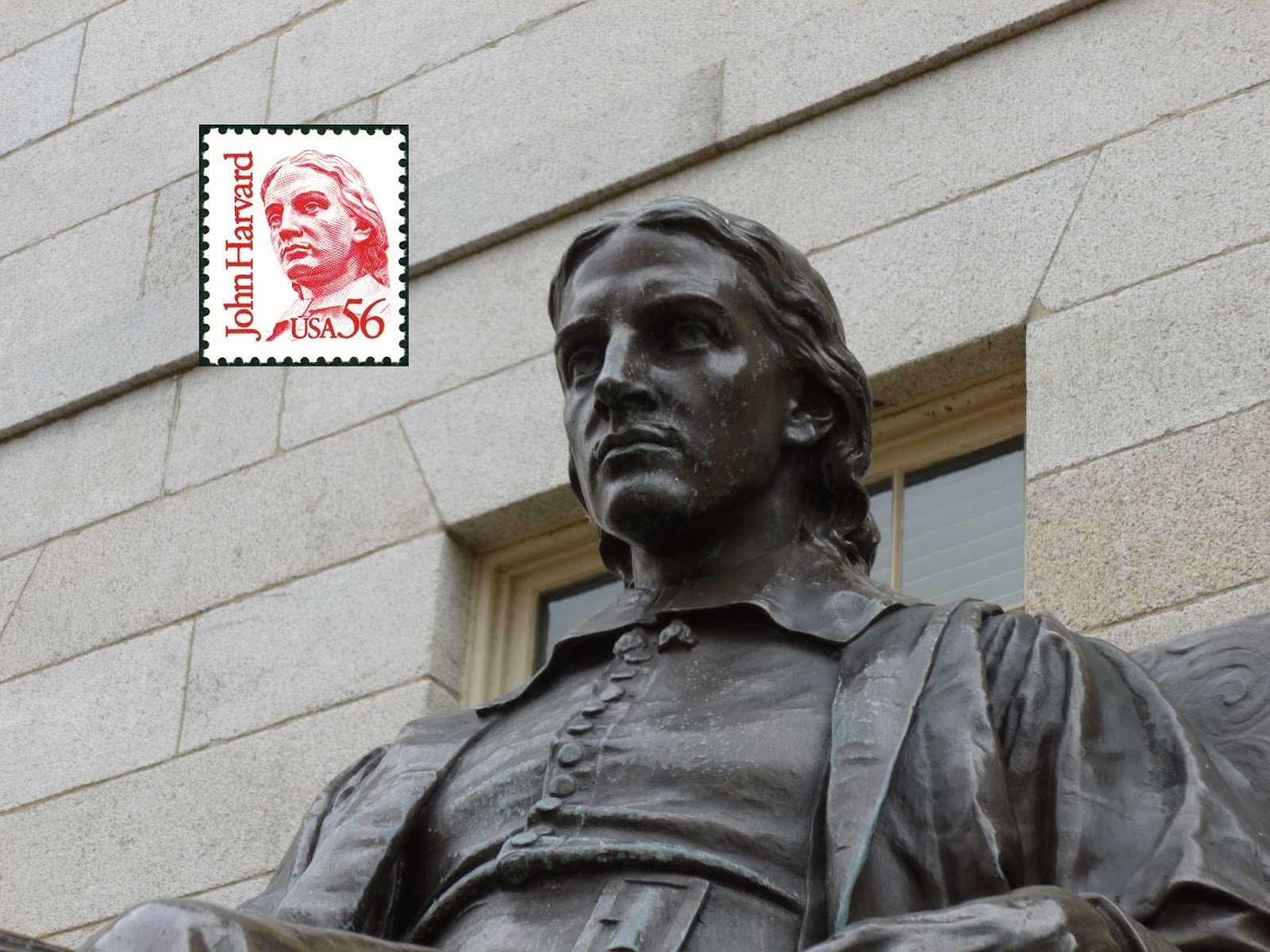 Photo-ops: Philatelic Photograph: John Harvard Statue - Cambridge, MA