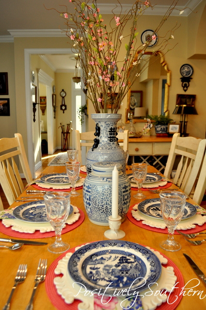A Blue Willow Tablescape | Positively Southern