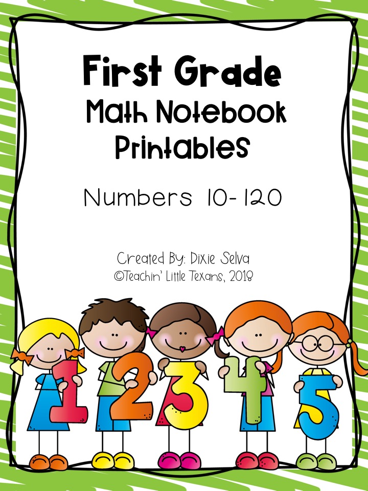 Teachin' Little Texans: Kinder & First Grade Math Notebook Printables