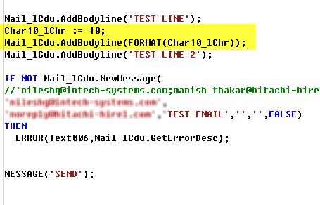 Nilesh Gajjar - Business Central & NAV: Break Line in Mail Codeunit ...
