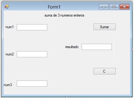 Visual studio 2015 (visual basic) : Realizar la suma de tres números ...