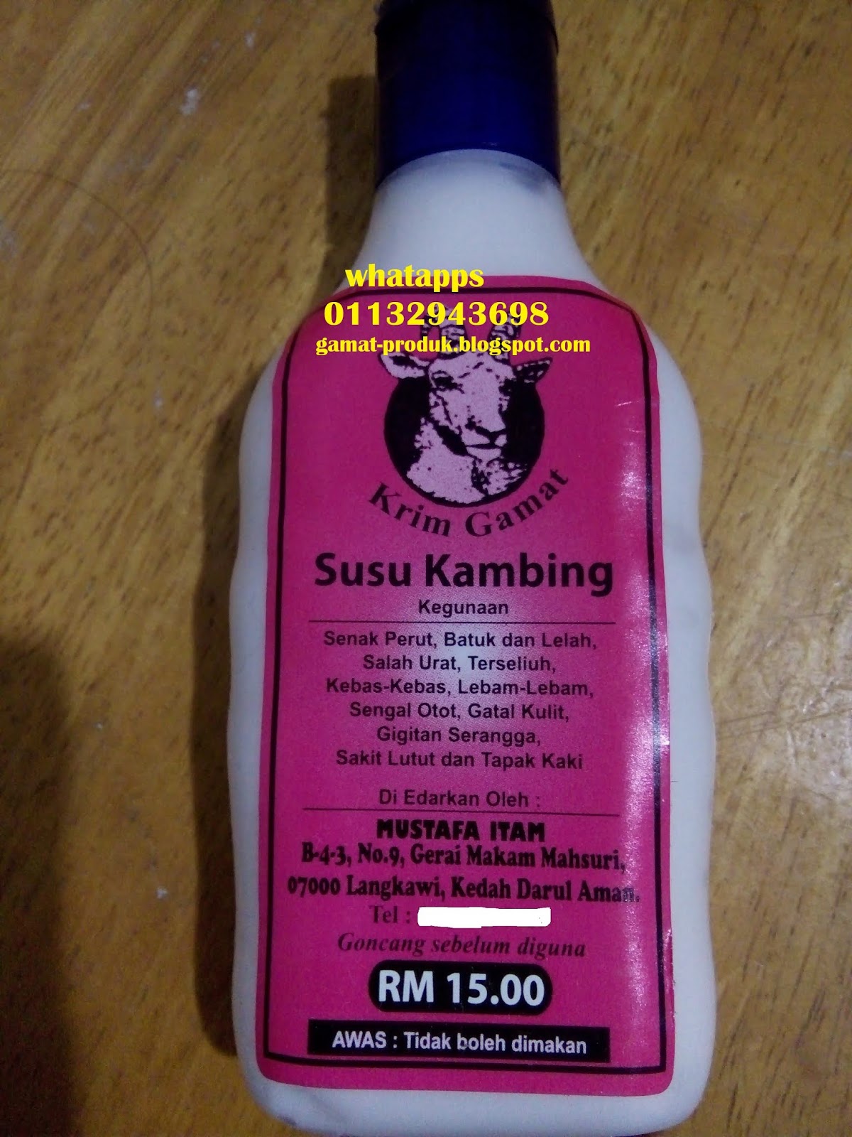 Terapi Herba Resdung -Langkawi: Krim Susu Kambing Gamat (panas ...