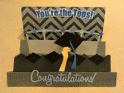 Needles 'n' Knowledge: "You're the Tops!" Step Card for Grad