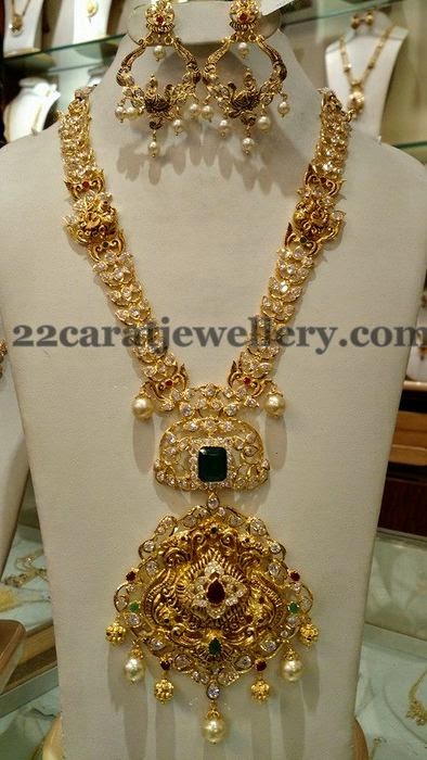 Dull Finished Pachi Long Set - Jewellery Designs