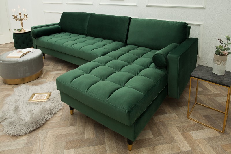 Luxusný nábytok REACTION: Nové rohové zamatové sedačky