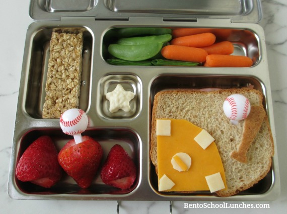 Bento School Lunches : 2 Baseball Lunch Ideas