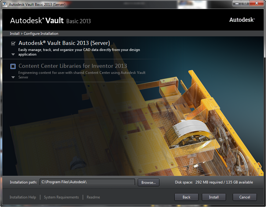 Clicking install starts process. The first thing the install notes was ...