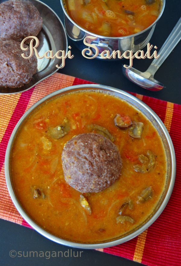 Veggie Platter: A - Z Andhra Recipes ~ R for Ragi Sangati / Ragi Muddha