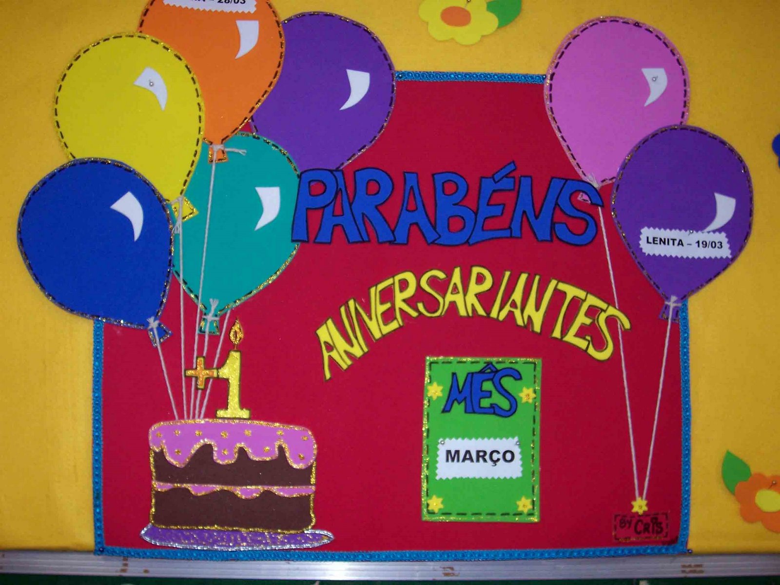 Criando Arte: Painel - Aniversariantes do Mês