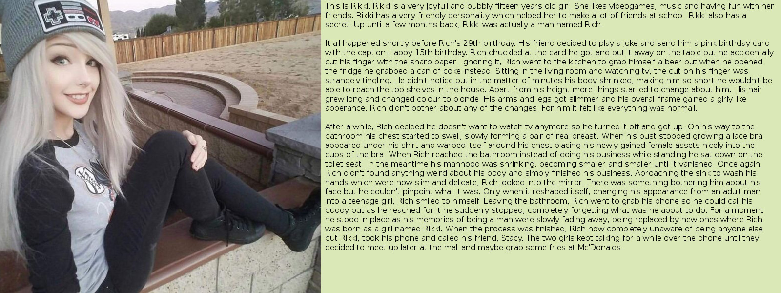 Marti's tg captions: Birthday card