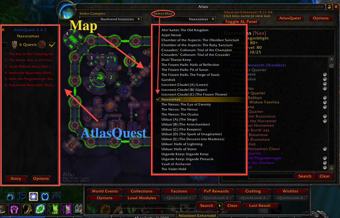 Addon Reviews - Atlas/AtlasQuest | TheWoWcrafters