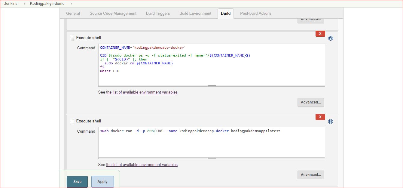 Deploy php Application into docker using Jenkins