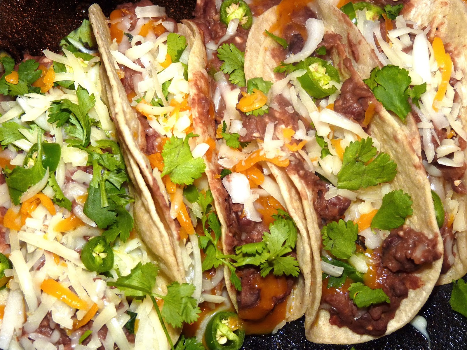 Vegan Triple Loaded Soft Bean Taco with Extra Cheese