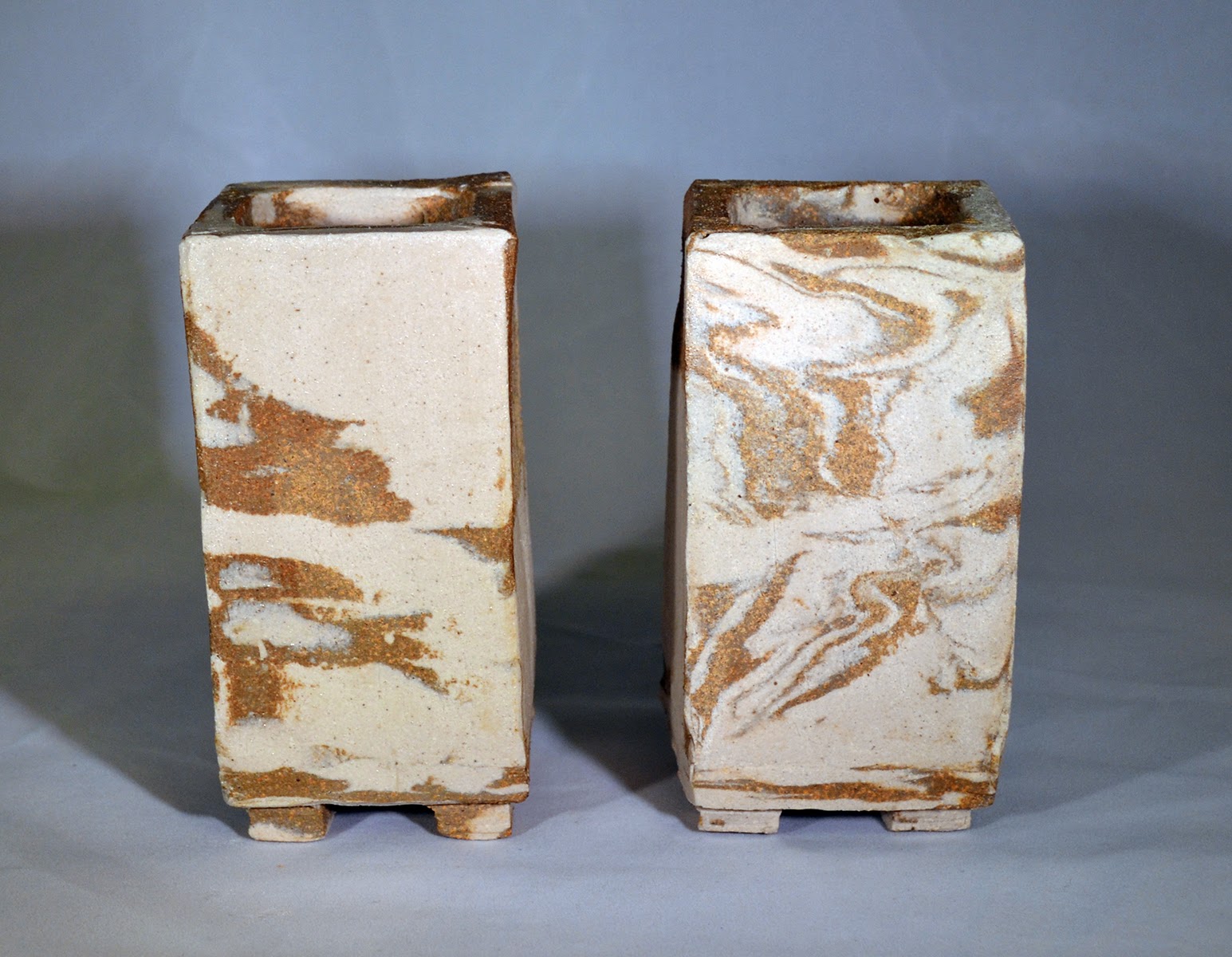 Skyview Succulents: What a difference a glaze makes - Small Slab pots