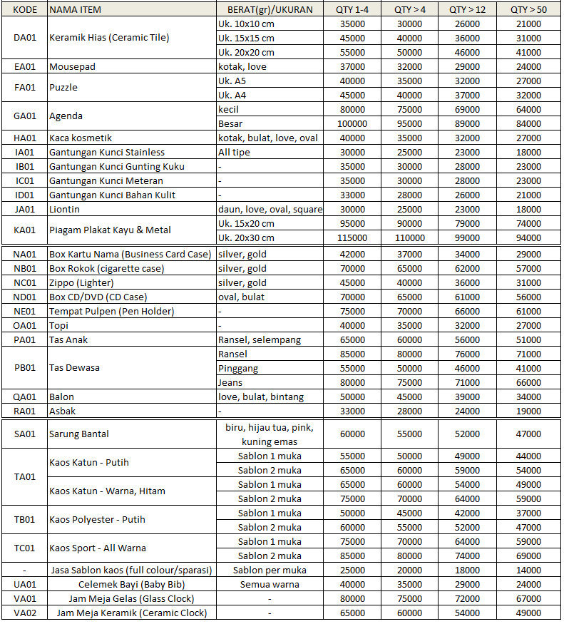 Eckozz Digital Printing PRICE LIST eckozz-digital-printing-price-list