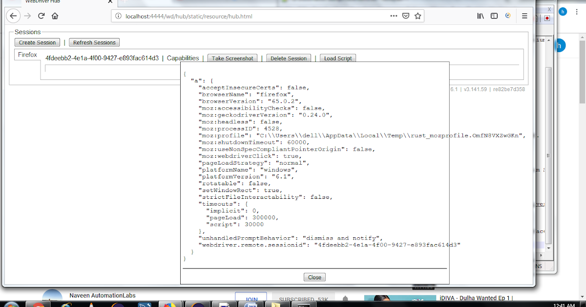 Working with JSON Wire Protocol: Selenium