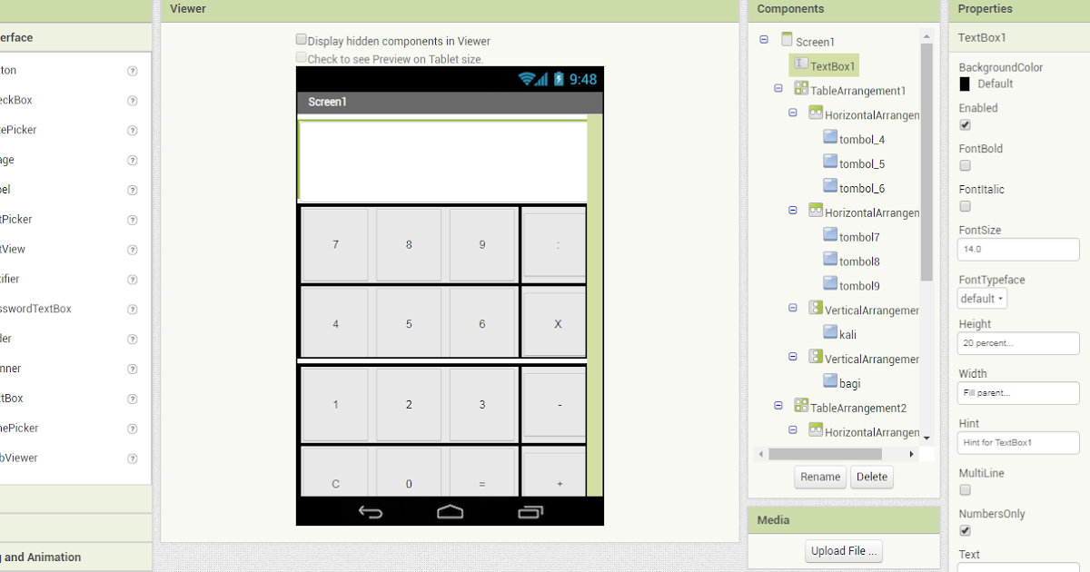 Membuat Kalkulator Sederhana Menggunakan MIT App Inventor