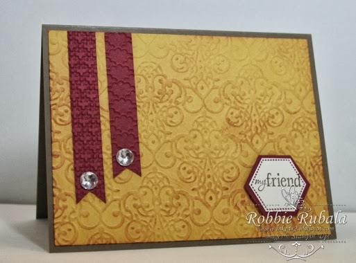 October workshop card - My Friend - Creations in Paper